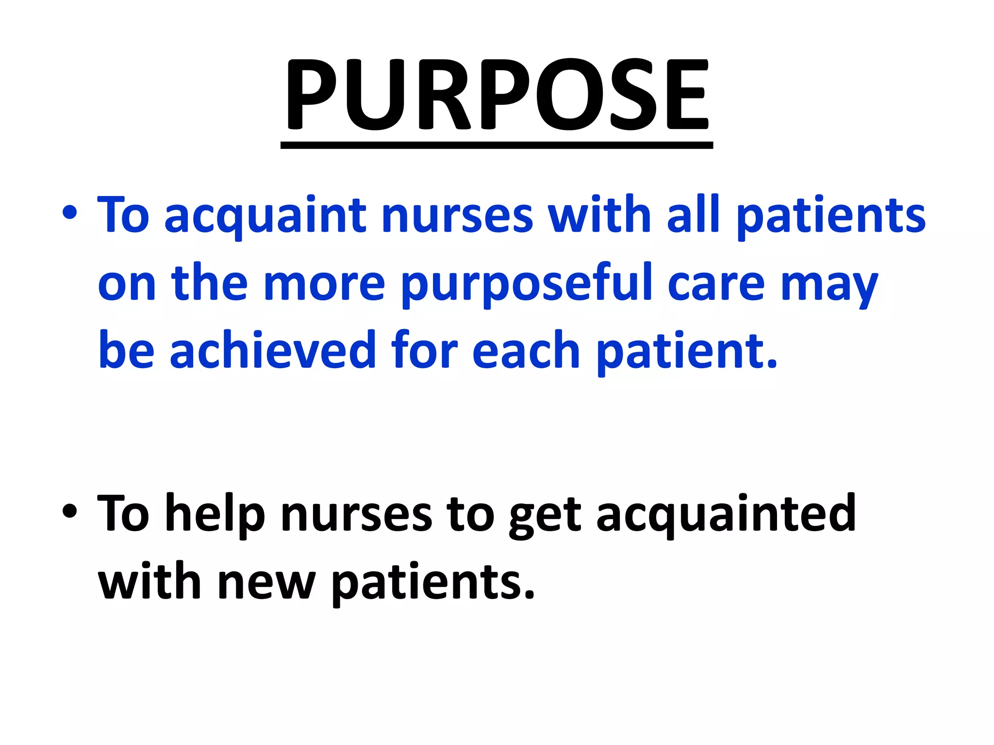 Nursing Rounds | PPTX