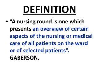 Nursing Rounds | PPTX