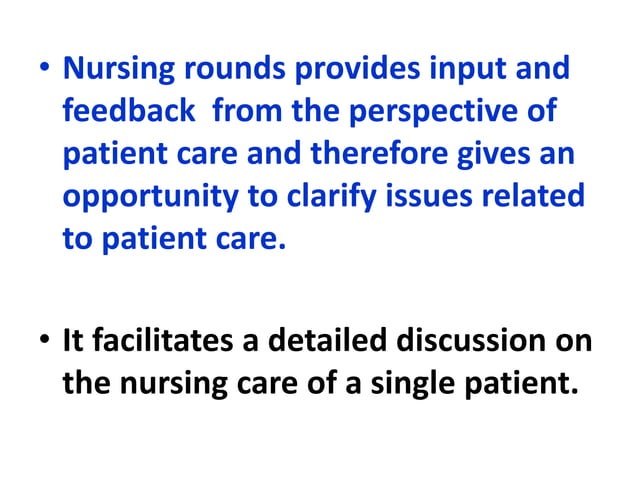Nursing Rounds | PPTX