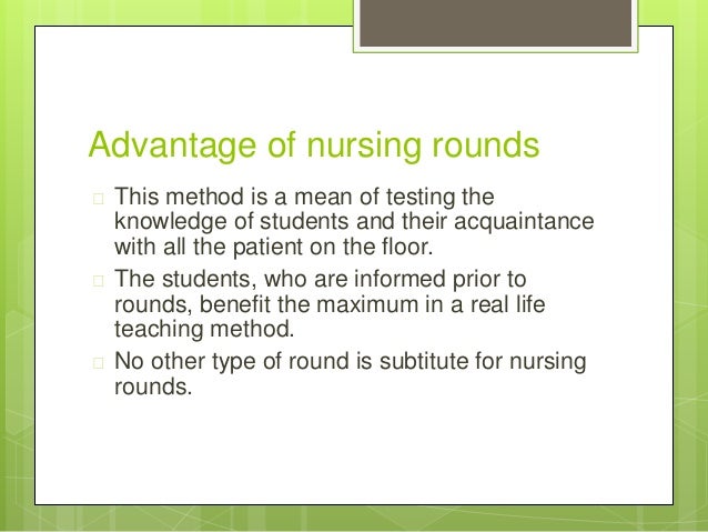 Nursing rounds,manual,protocols