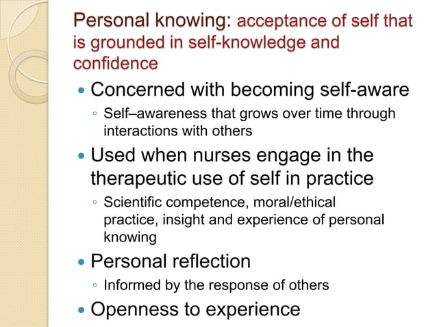Nursings fundamental patterns of knowing | PPT | Family and Relationships