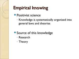 Nursings fundamental patterns of knowing | PPT