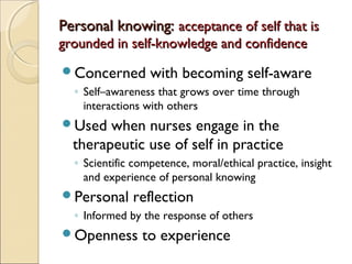 Nursings fundamental patterns of knowing | PPT