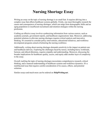 Nursing Shortage Essay.pdf