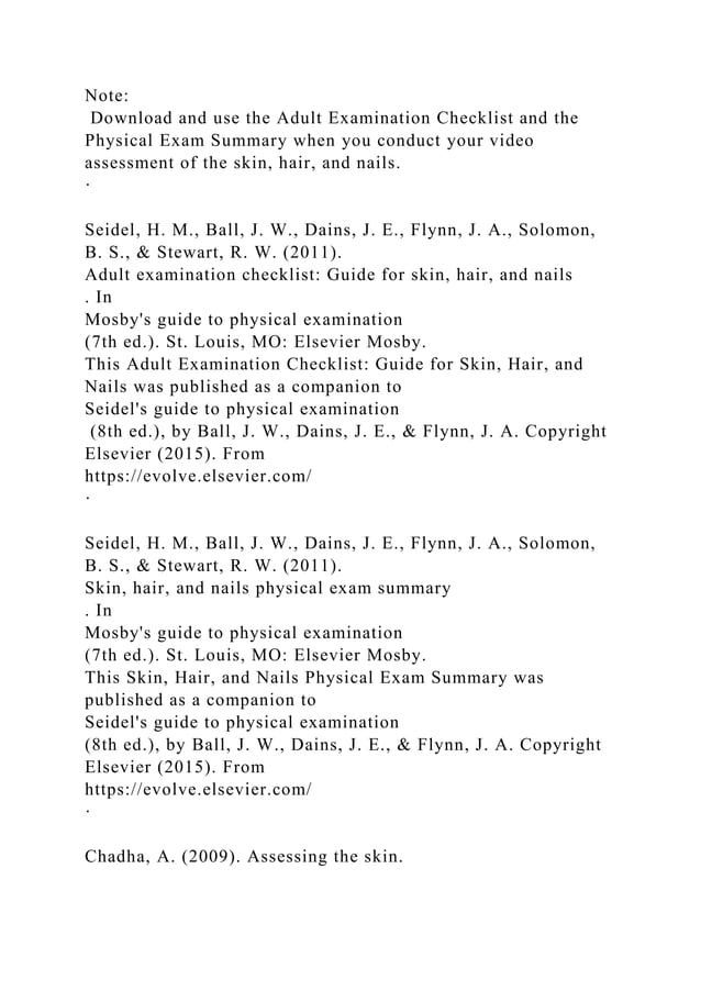 Nursing SOAP Note1 Differential Diagnosis for Skin ConditionsDiff.docx ...