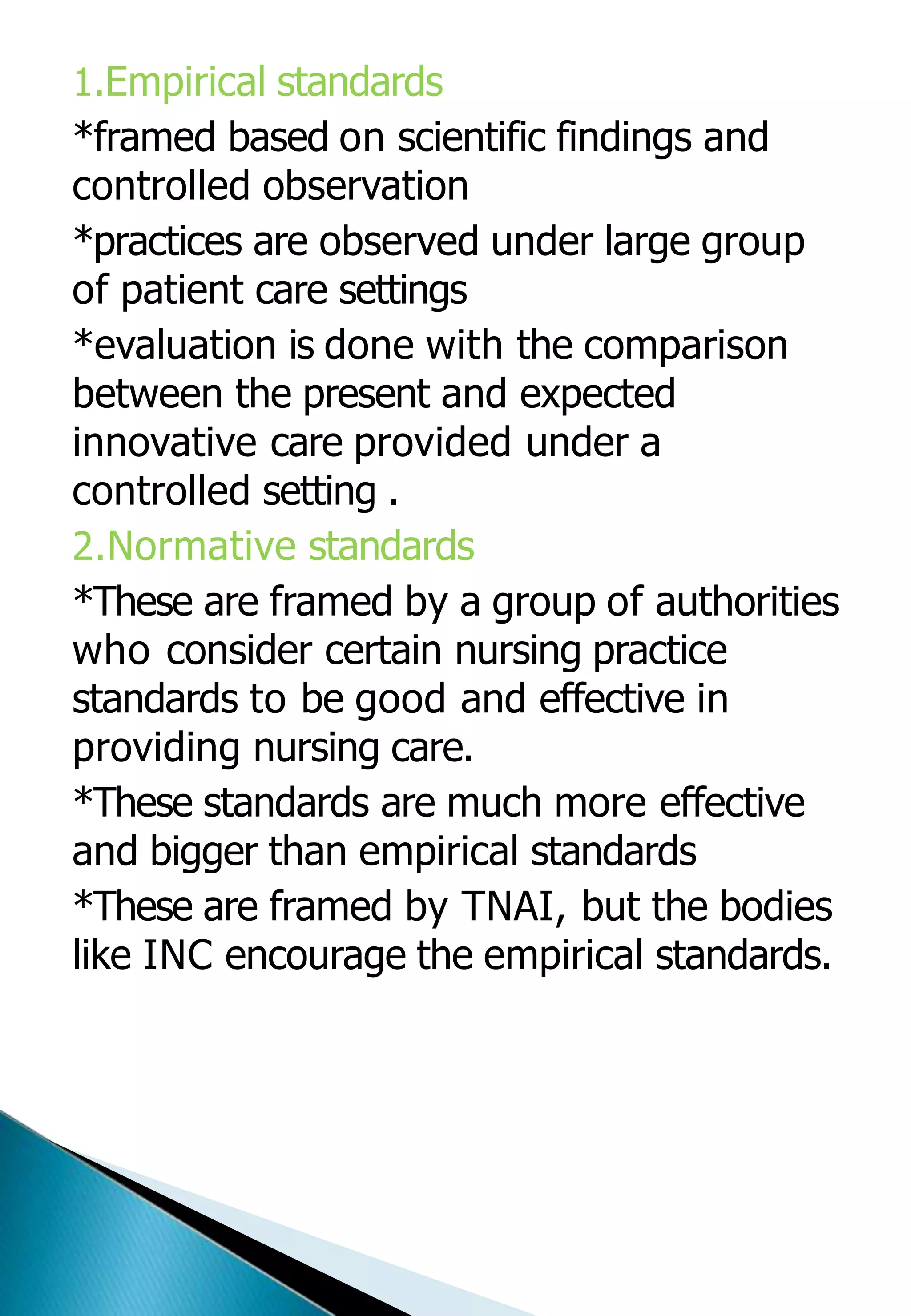 Nursing Standards and Policies | PPTX