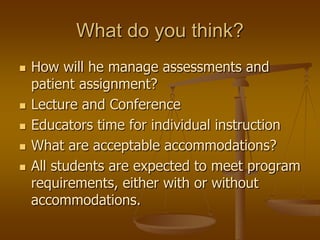 Nursing students with disabilities | PPTX