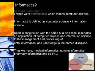 Nursing technology informatics presentation | PPTX