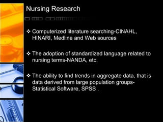 Nursing technology informatics presentation | PPTX