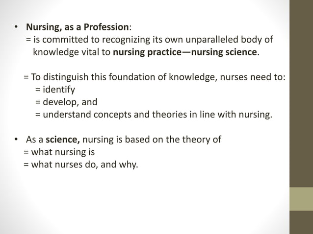 NURSING THEORIES.pptx | Postgraduate Education | College Education