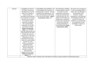 Nursing Theories Matrix and their works. | DOCX