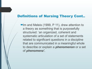 Nursing Theories .pptx. | PPTX