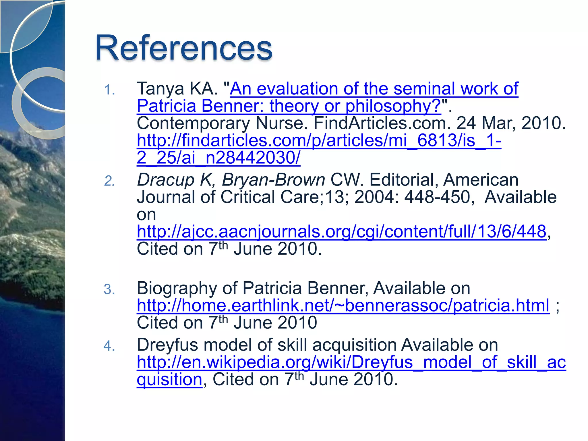 Nursing theory, expertise model | PPT