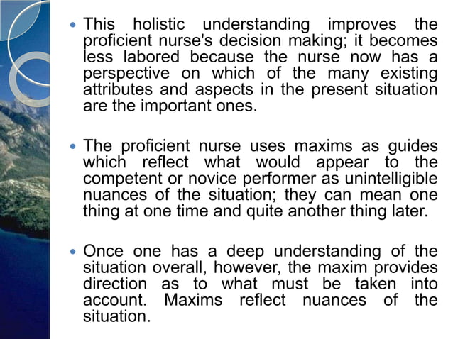 Nursing theory, expertise model | PPT