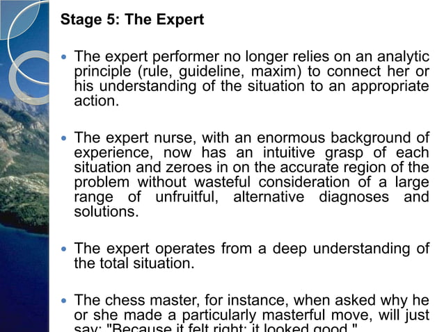 Nursing theory, expertise model | PPT