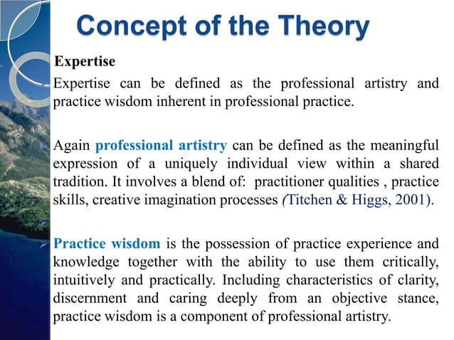 Nursing theory, expertise model | PPT