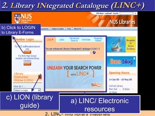 Orientation to NUS Medical/Science Library for Nursing Freshmen | PPT