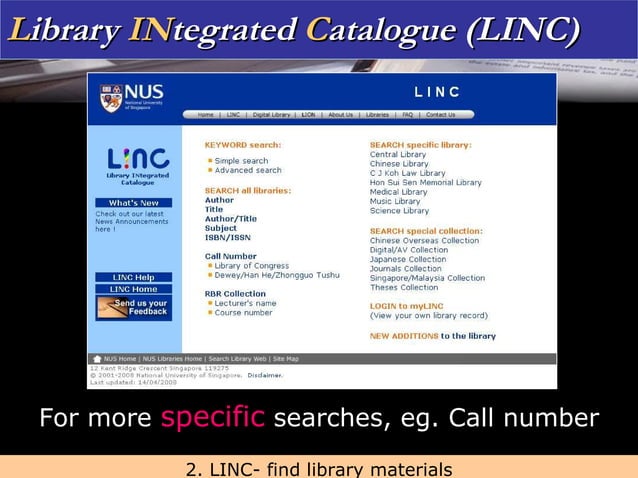 Orientation to NUS Medical/Science Library for Nursing Freshmen | PPT ...