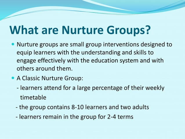 Nurture group-presentation (1) | PPTX | Primary Education | Education