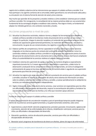 EL CUIDADO CARIÑOSO Y SENSIBLE PARA EL DESARROLLO EN LA PRIMERA ...