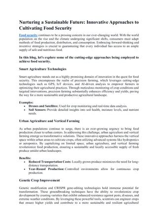 Nurturing a Sustainable Future Innovative Approaches to Cultivating ...