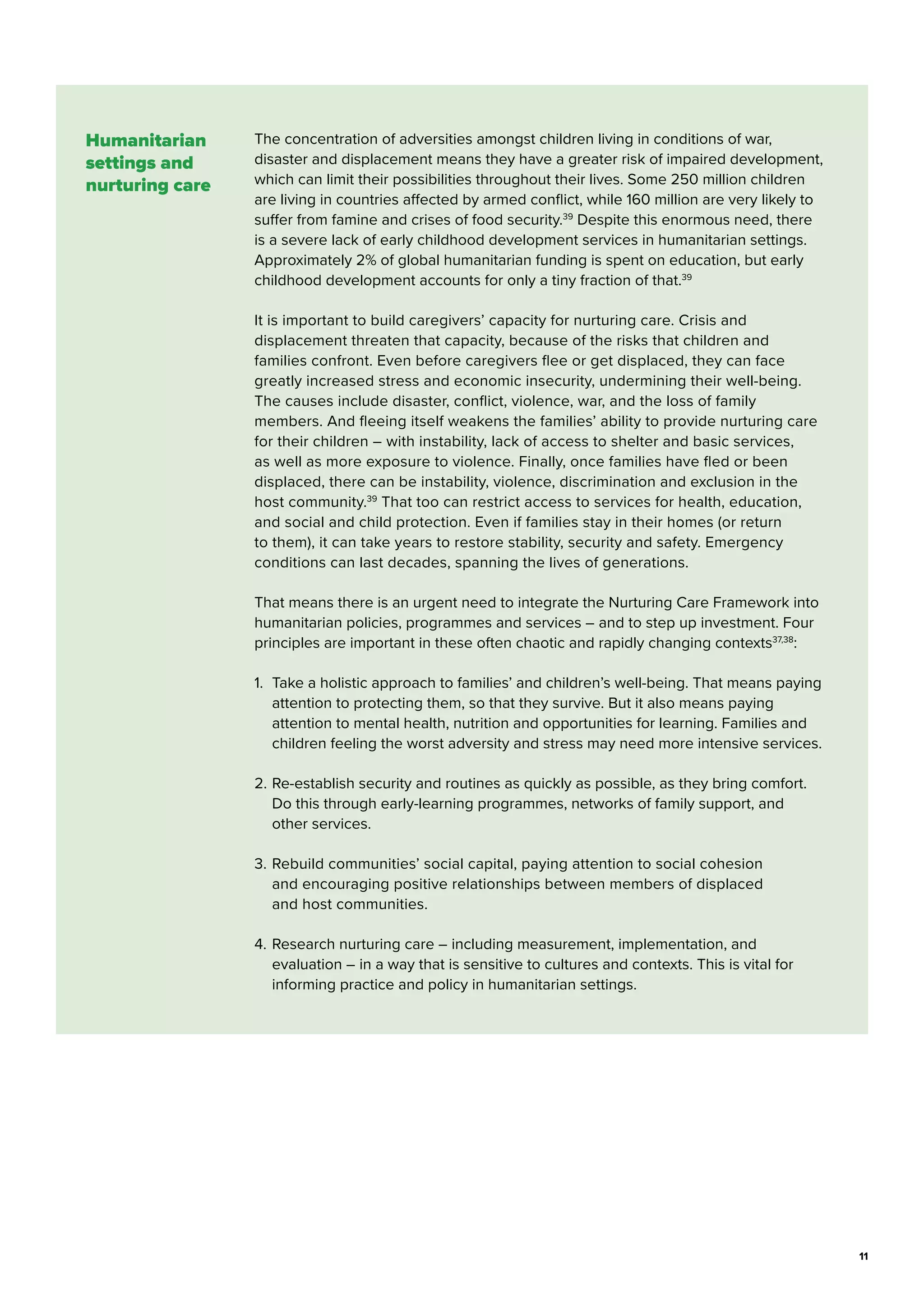 Nurturing Care for Ealy Childhood Development / WHO 2018 | PDF