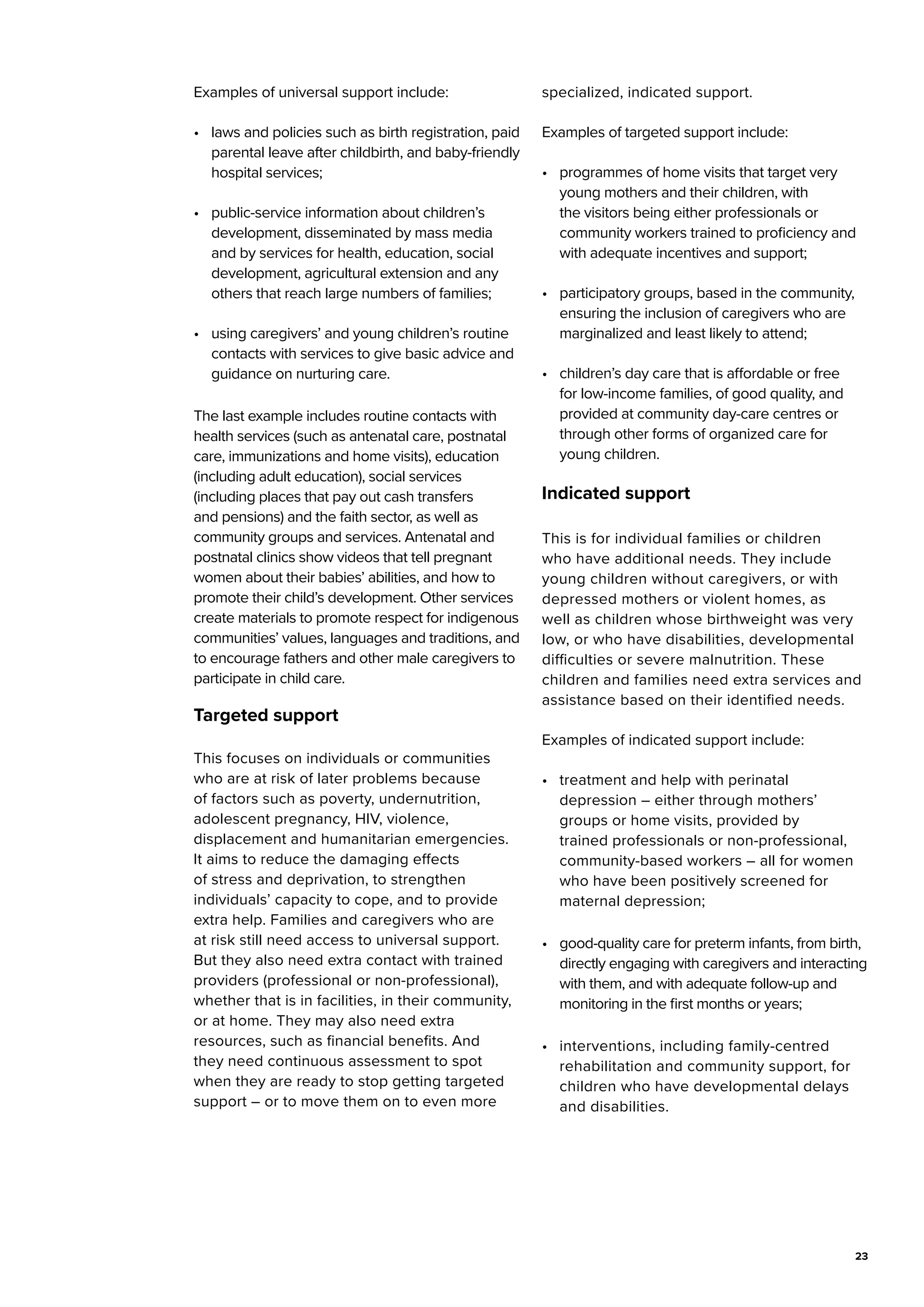Nurturing Care for Ealy Childhood Development / WHO 2018 | PDF