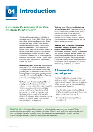Nurturing Care for Ealy Childhood Development / WHO 2018 | PDF