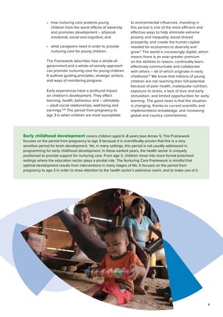 Nurturing Care for Ealy Childhood Development / WHO 2018 | PDF