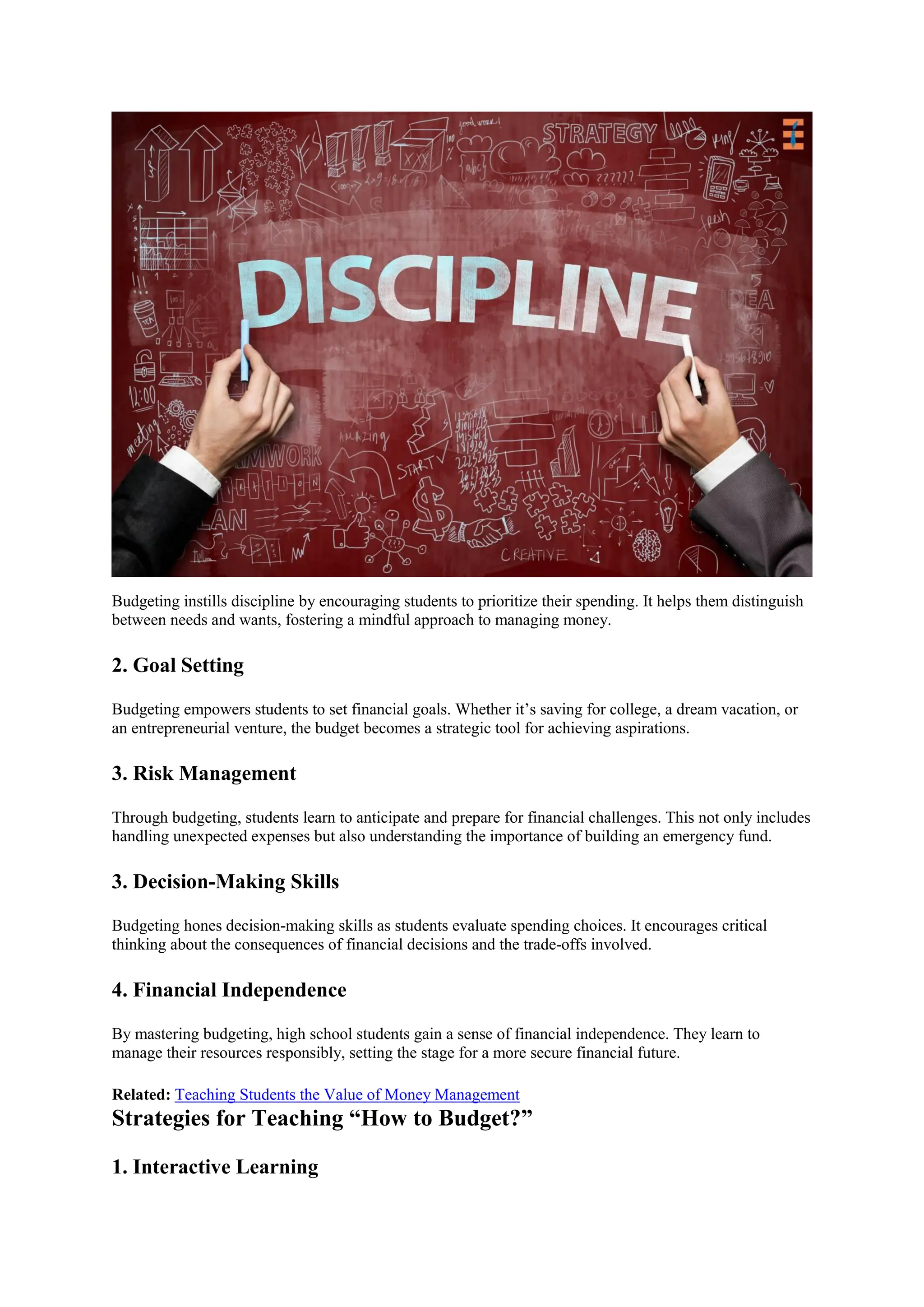 Teaching High School Students "How to Budget?": 7 Best Strategies ...