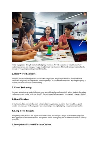 Teaching High School Students "How to Budget?": 7 Best Strategies ...