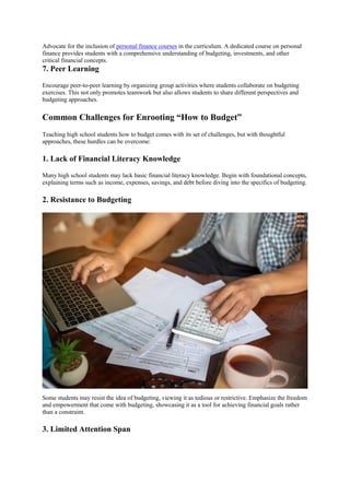 Teaching High School Students "How to Budget?": 7 Best Strategies ...