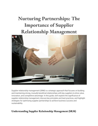 Nurturing Partnerships_ The Importance of Supplier Relationship Management.pdf