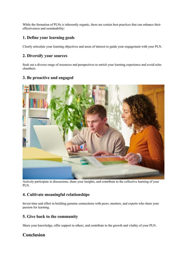 Nurturing Personal Learning Networks: The Key to Lifelong Growth | PDF