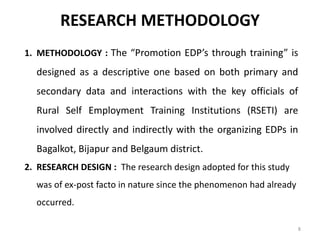 “Nurturing the First Generation Entrepreneurs through Entrepreneurship ...