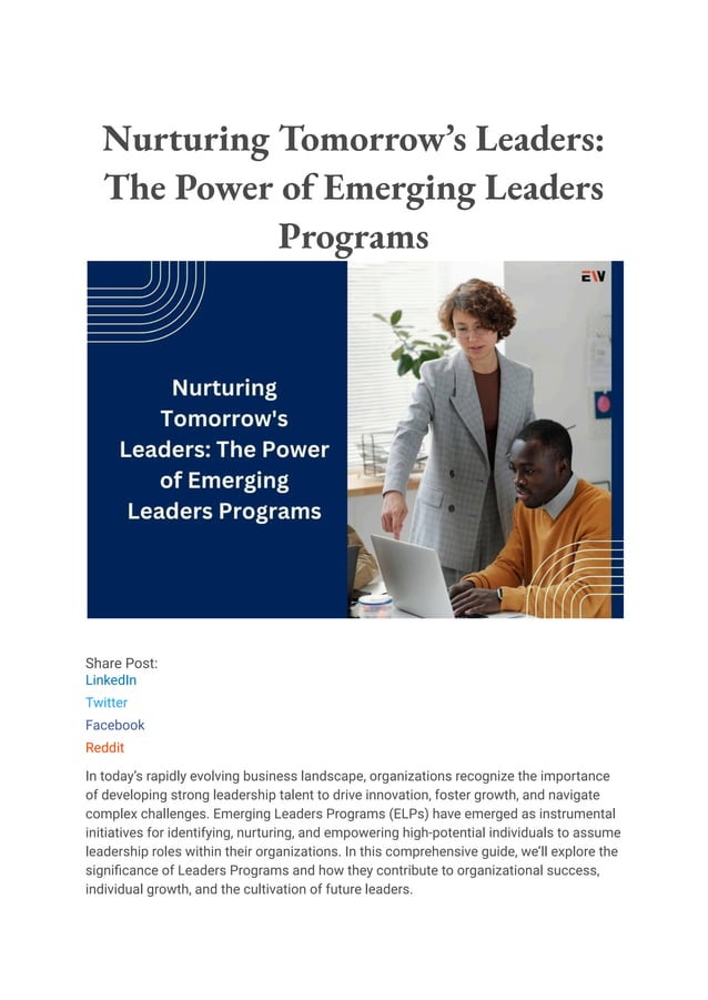 Nurturing Tomorrow’s Leaders_ The Power of Emerging Leaders Programs ...