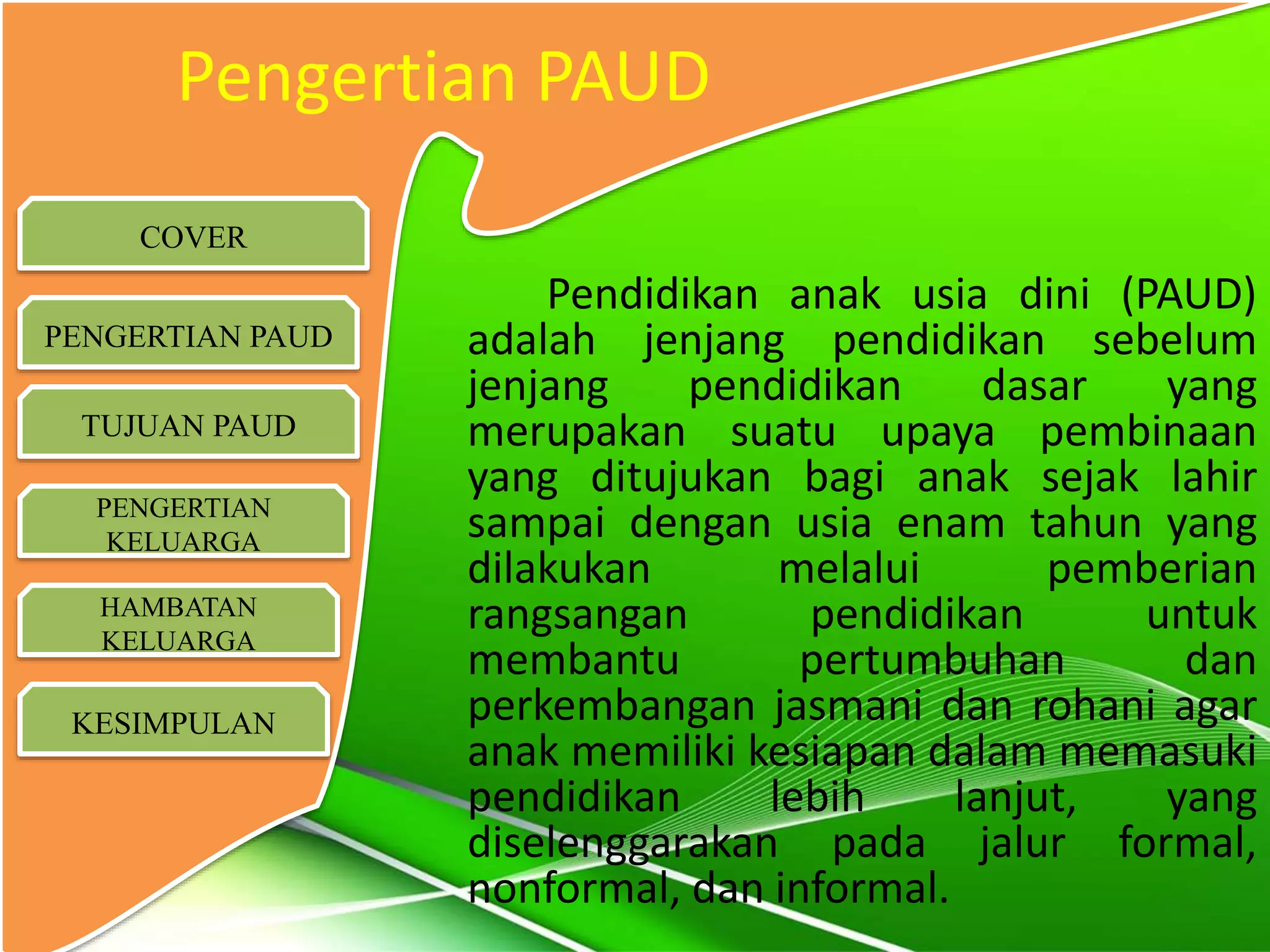 PAUD dan Keluarga | PPTX