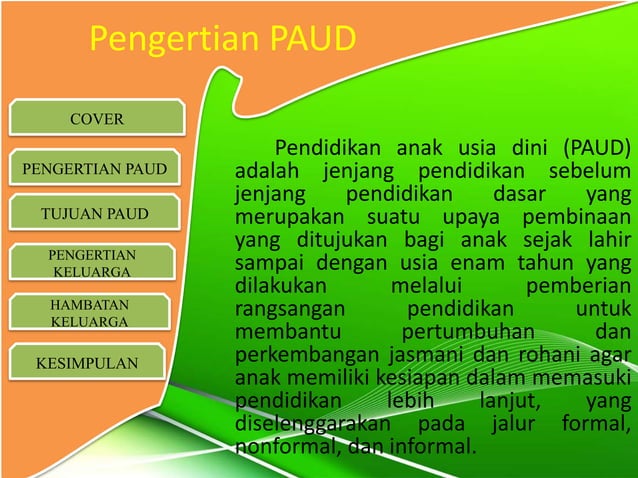 PAUD dan Keluarga | PPT