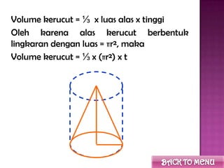Volume Kerucut | PPTX