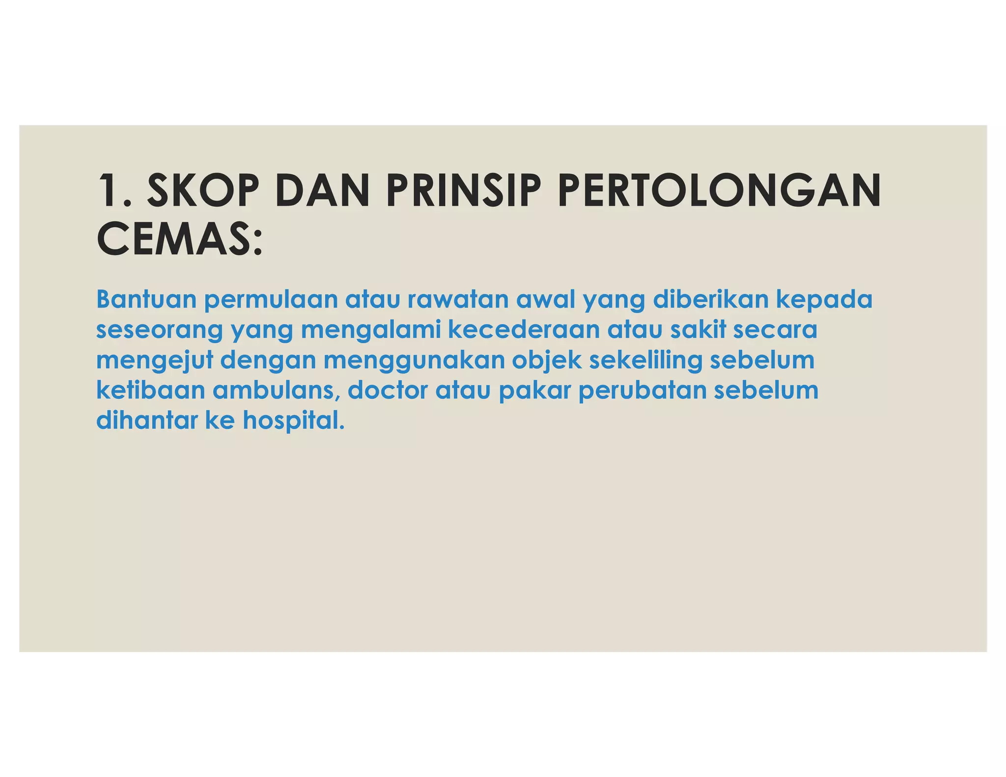 Pertolongan Cemas (First Aid) | PDF
