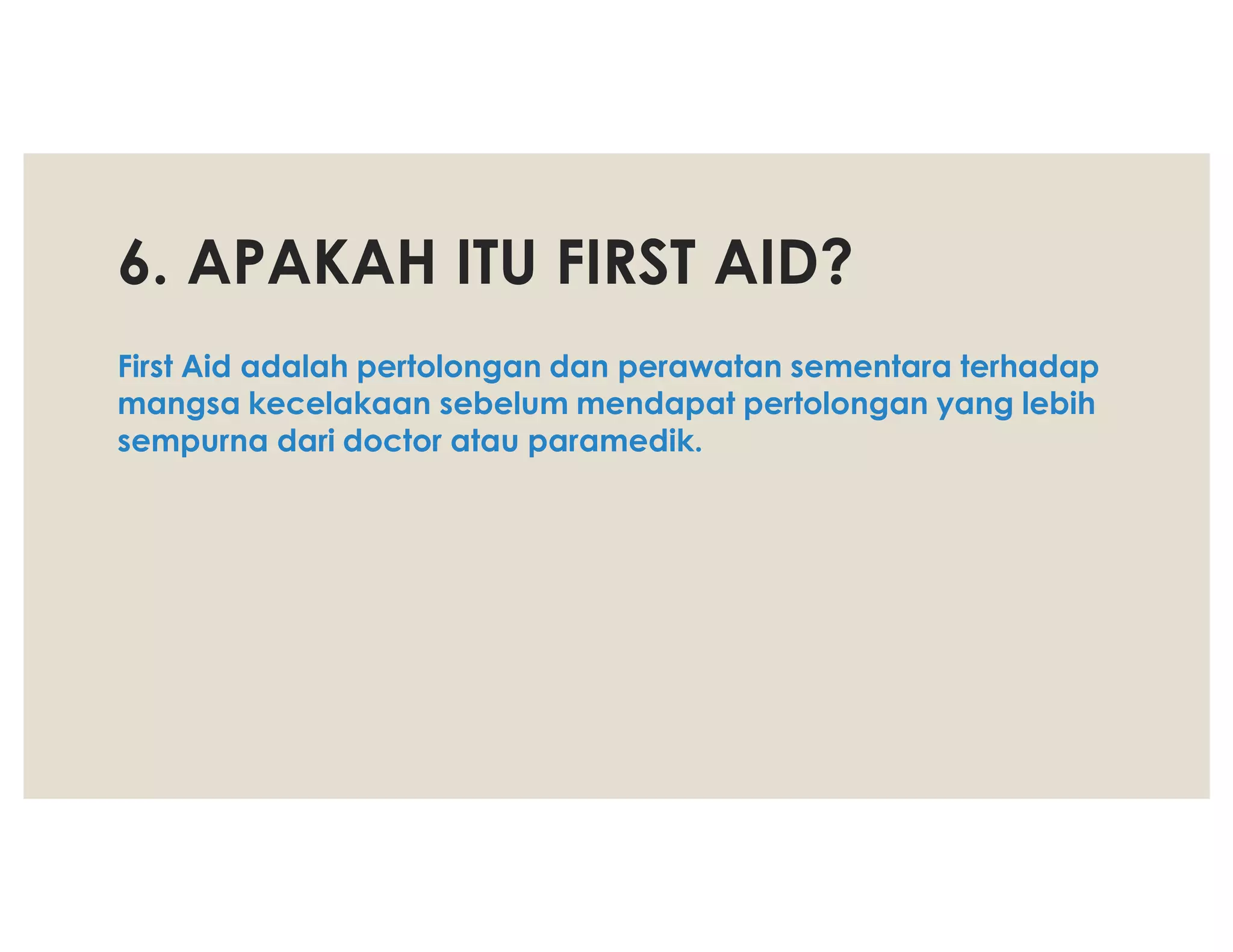 Pertolongan Cemas (First Aid) | PDF