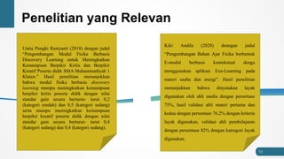 Pengembangan Modul Fisika berbasis PBL | PPTX