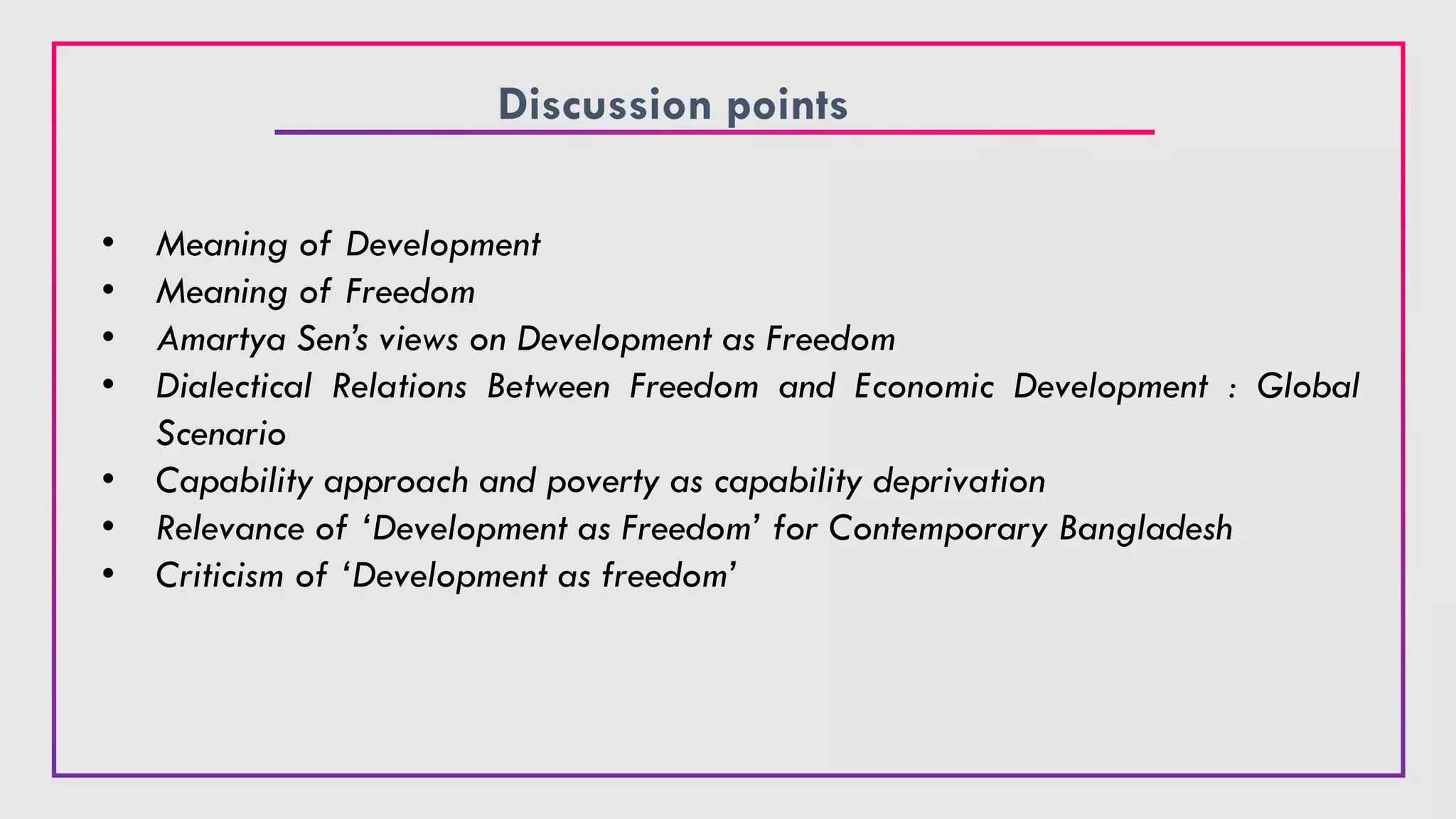 Development as Freedom | PDF