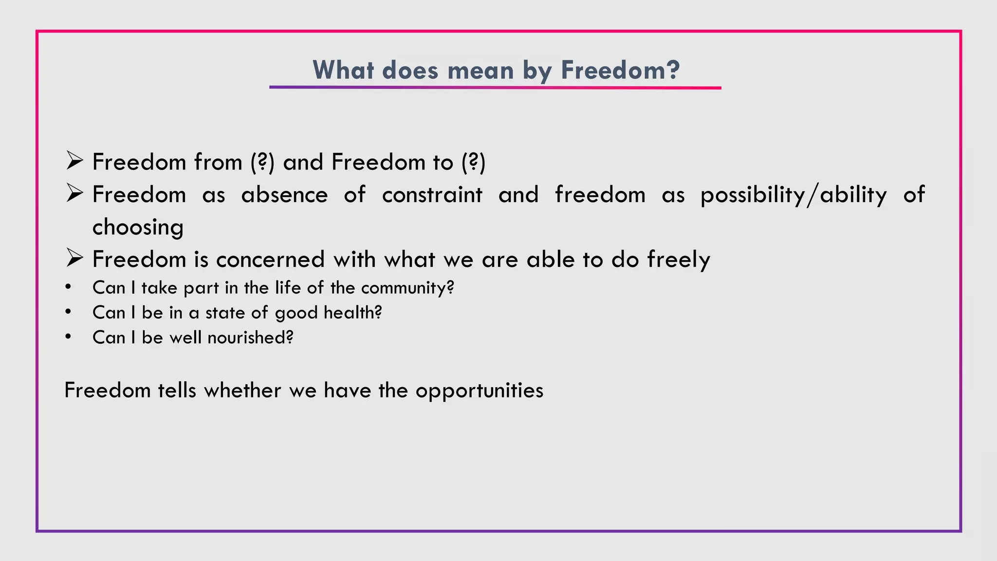 Development as Freedom | PDF