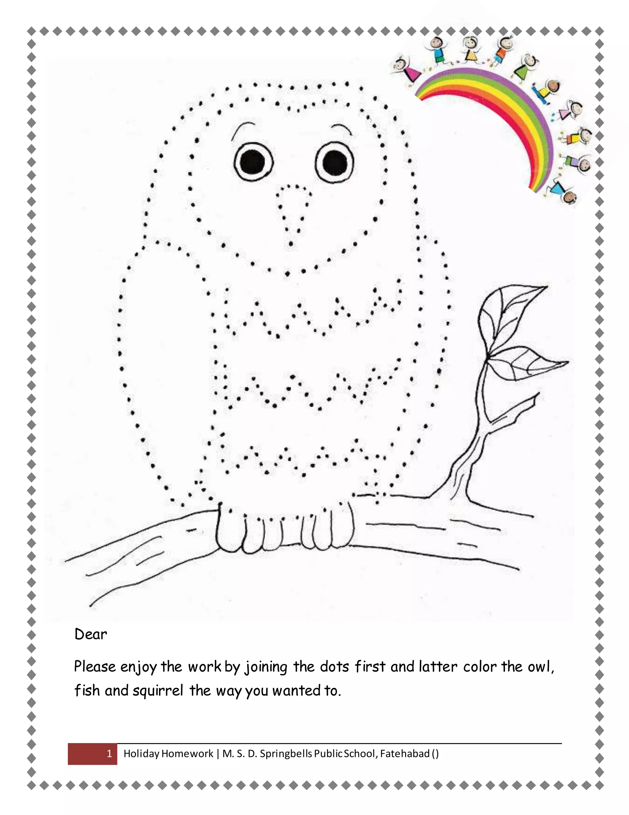 Fun work for chid age between 2 to 4 or say 5 | DOCX