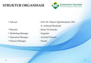 Nusantara traisser profile 2018 presentation copy (4) Pelatihan Alat ...