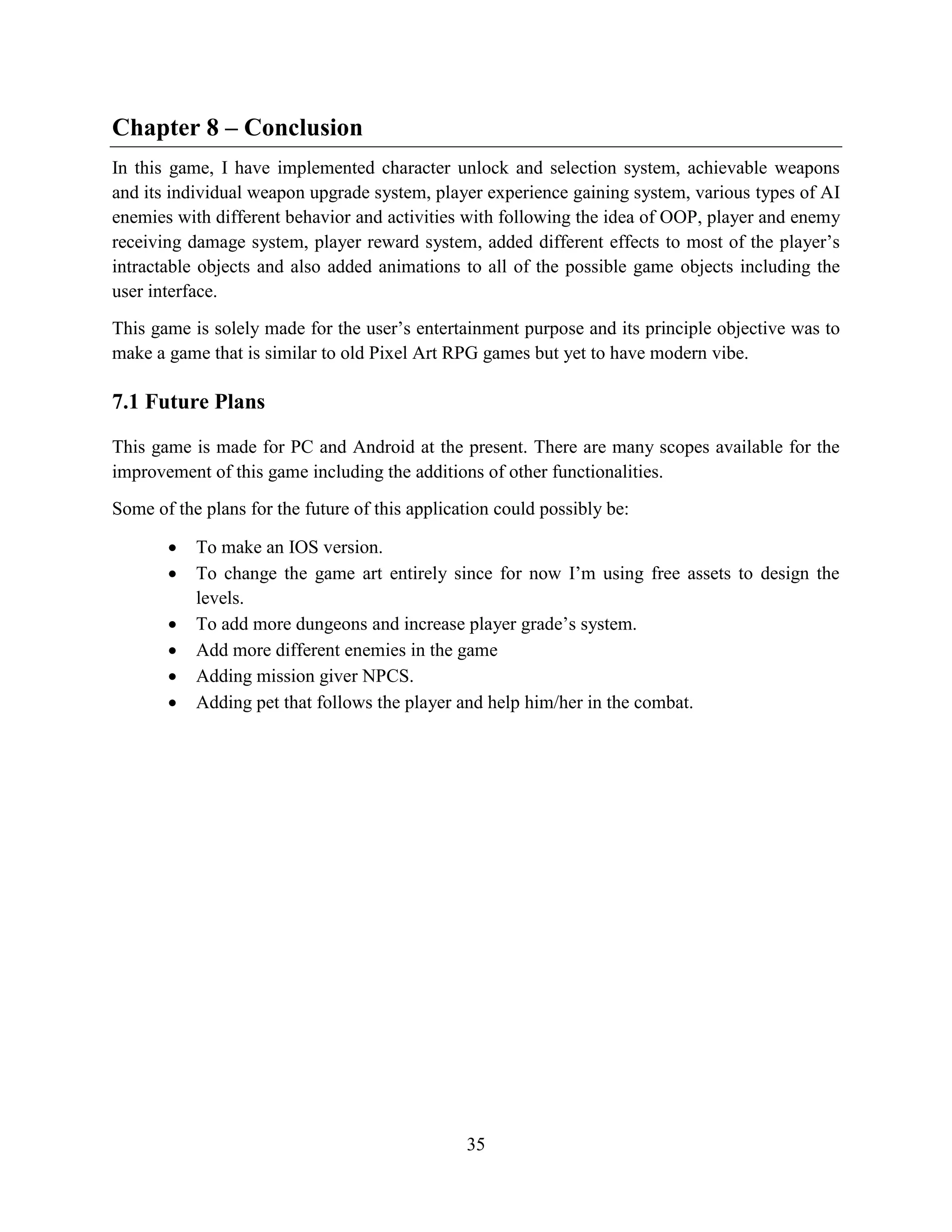Final Year Game Project Report - Riko: The Aventurer | PDF