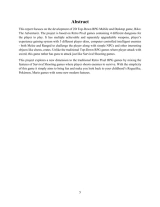 Final Year Game Project Report - Riko: The Aventurer | PDF