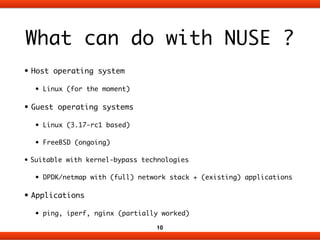 Network Stack in Userspace (NUSE) | PPT