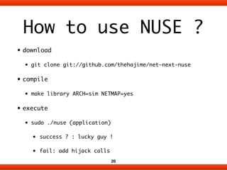 Network Stack in Userspace (NUSE) | PPT